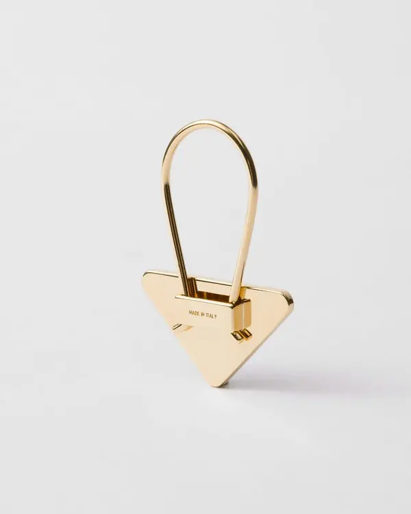 Prada Enameled Metal Keychain