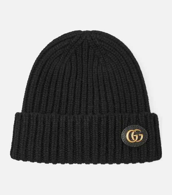 Gucci Double G Wool And Cashmere Beanie - Black