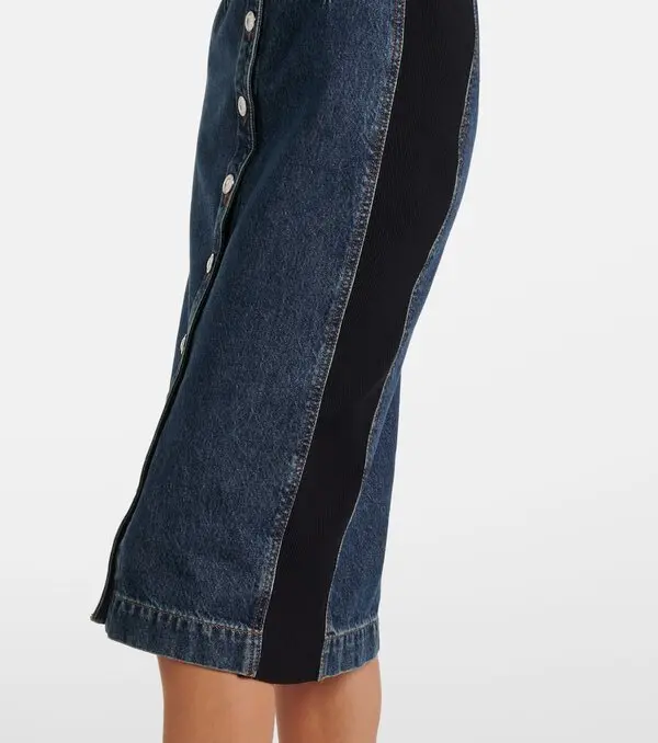 Sportmax Fiorito Denim Midi Shirt Dress