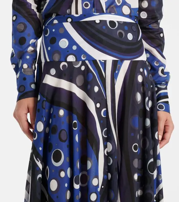 Emilio Pucci Printed Cotton Muslin Maxi Skirt - Multicoloured