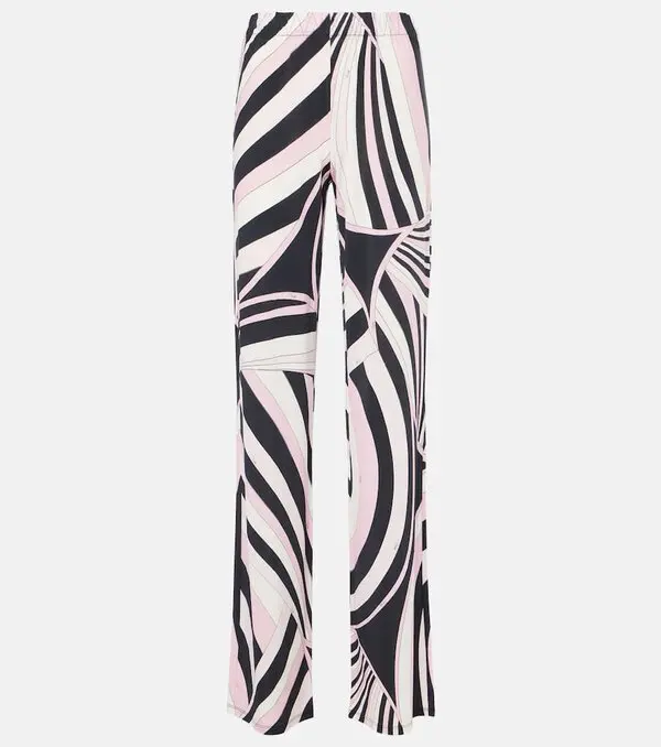 Emilio Pucci Iride Jersey Satin Straight Pants