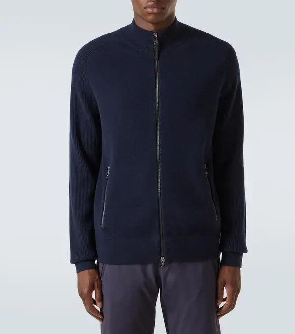 Bogner Dexter Wool And Cashmere Zip-up Sweater