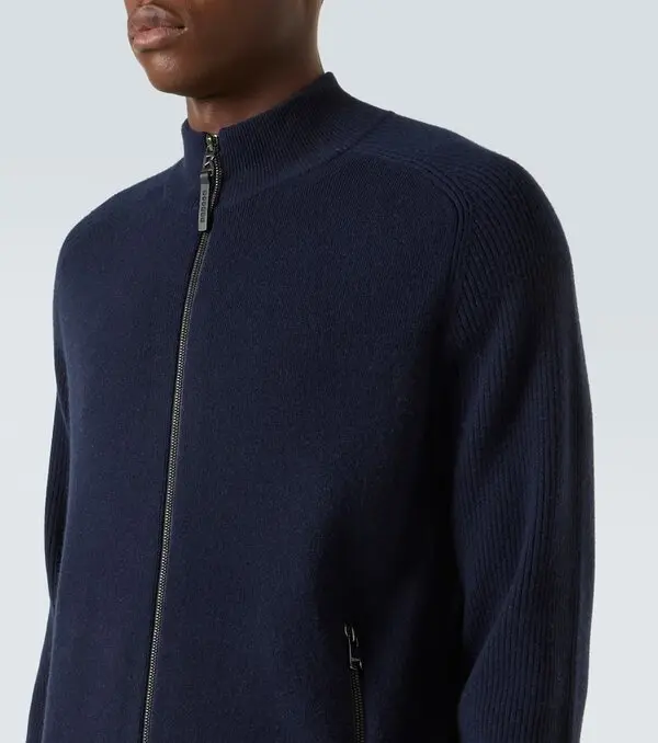 Bogner Dexter Wool And Cashmere Zip-up Sweater