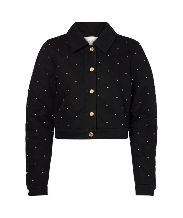 Nina Ricci Embellished Cropped Denim Jacket