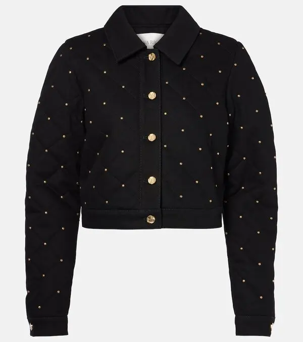 Nina Ricci Embellished Cropped Denim Jacket