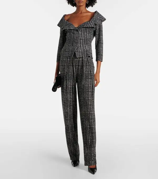 Norma Kamali Plaid Cropped Jacket