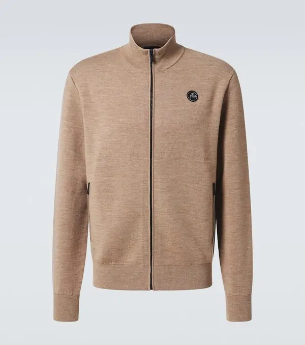 Fusalp Mayeul Wool-blend Zip-up Cardigan - Beige