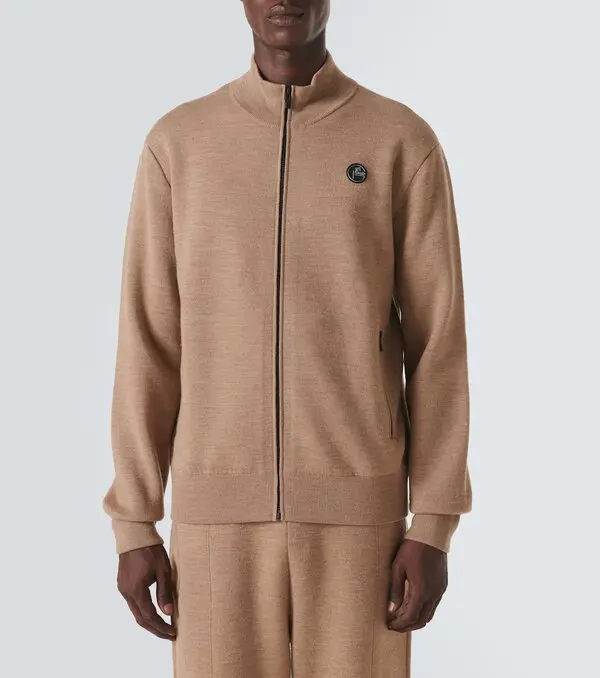 Fusalp Mayeul Wool-blend Zip-up Cardigan - Beige