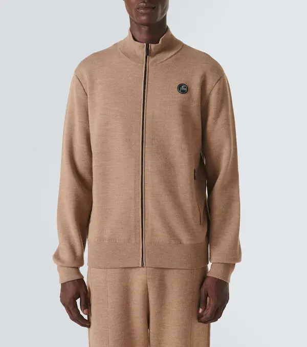 Fusalp Mayeul Wool-blend Zip-up Cardigan - Beige