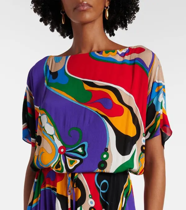 Emilio Pucci Orchidee Asymmetric Minidress