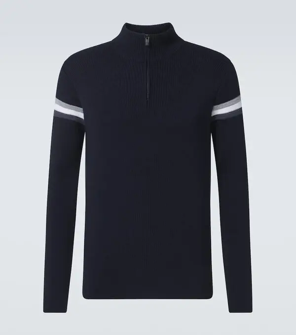 Fusalp Wengen Iv Wool Half-zip Sweater - Blue