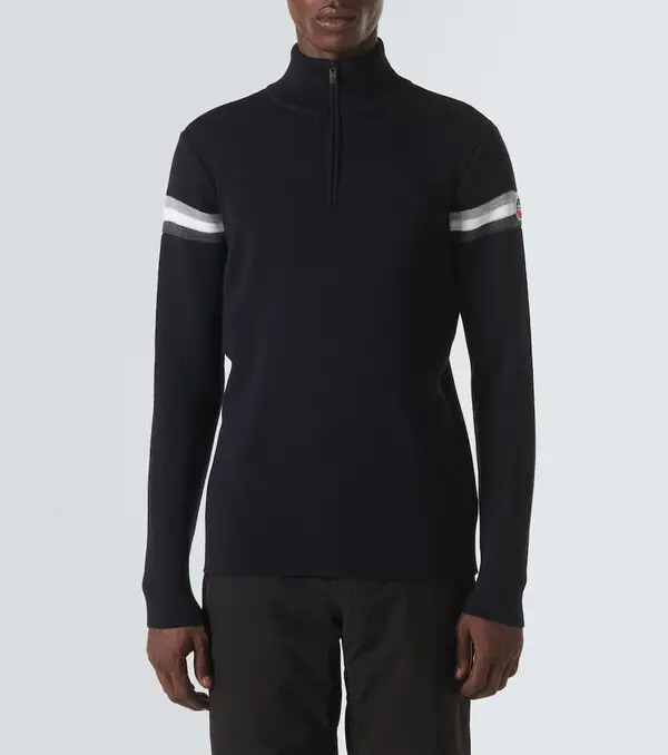 Fusalp Wengen Iv Wool Half-zip Sweater - Blue