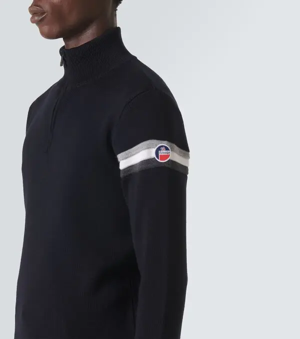 Fusalp Wengen Iv Wool Half-zip Sweater - Blue
