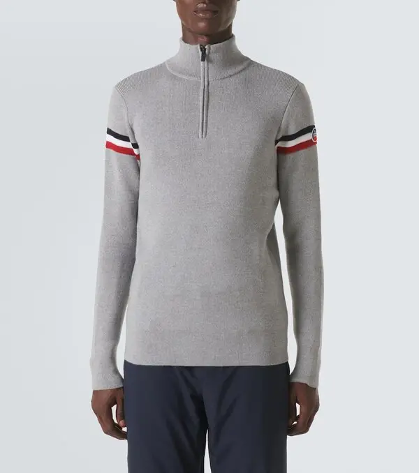 Fusalp Wengen Iv Wool Half-zip Sweater - Grey