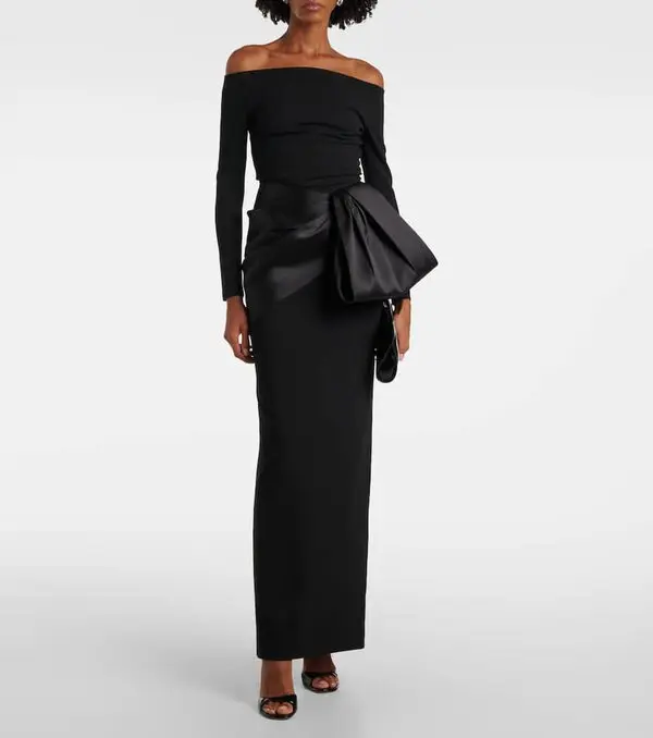 Solace London Kori Off-shoulder Gown - Black