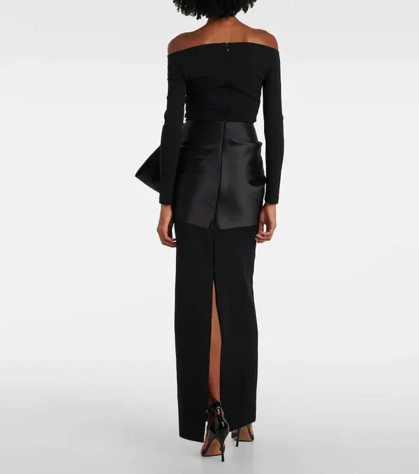 Solace London Kori Off-shoulder Gown - Black