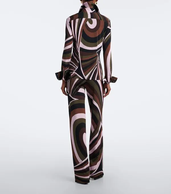 Emilio Pucci Iride Printed Straight Pants