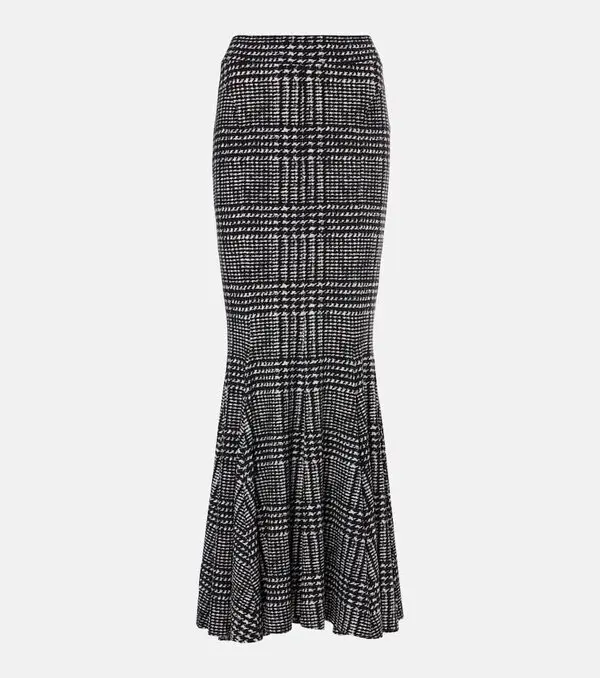 Norma Kamali Plaid Maxi Skirt