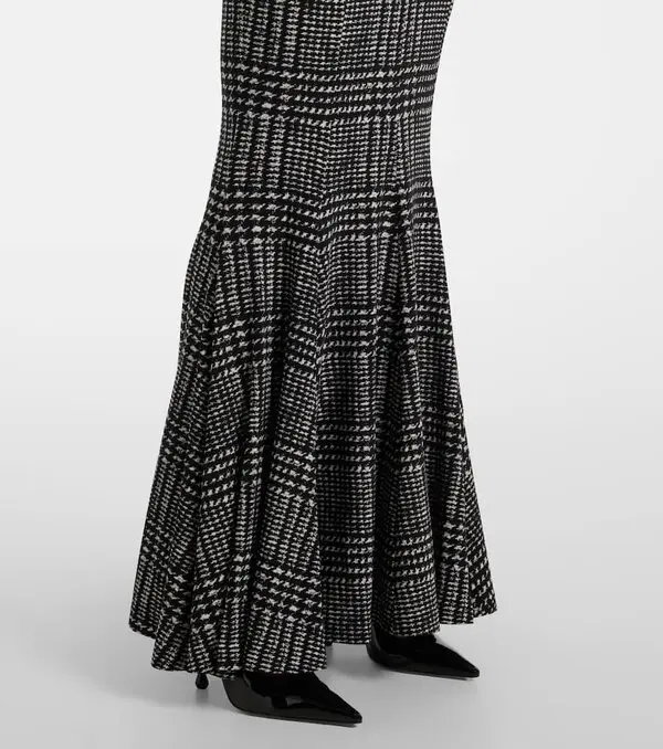 Norma Kamali Plaid Maxi Skirt