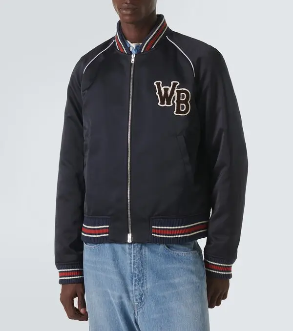 WALES BONNER Marvel Varsity Jacket - Blue