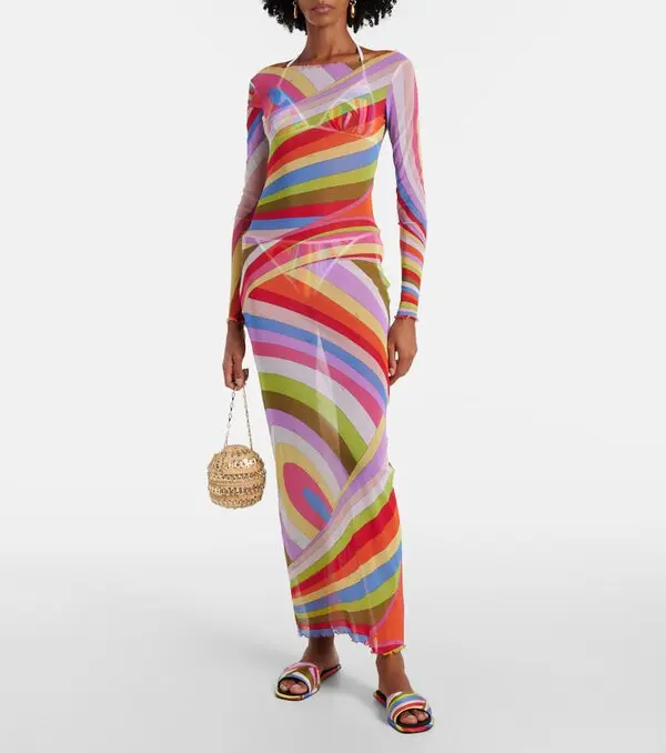 Emilio Pucci Iride Tulle Maxi Dress - Multicoloured