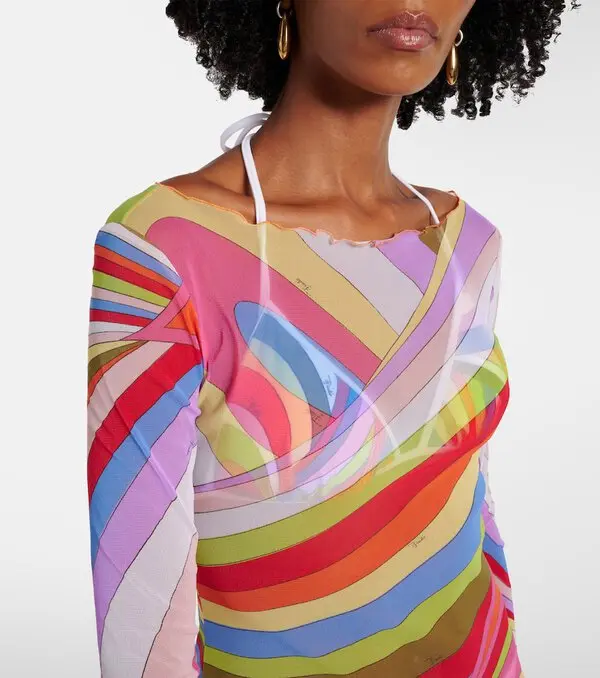 Emilio Pucci Iride Tulle Maxi Dress - Multicoloured