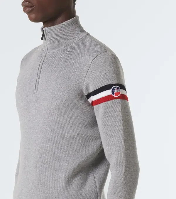 Fusalp Wengen Iv Wool Half-zip Sweater - Grey