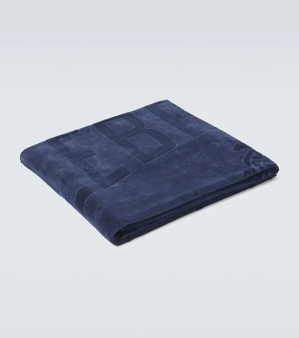 Vilebrequin Sand Logo Cotton Terry Beach Towel - Blue