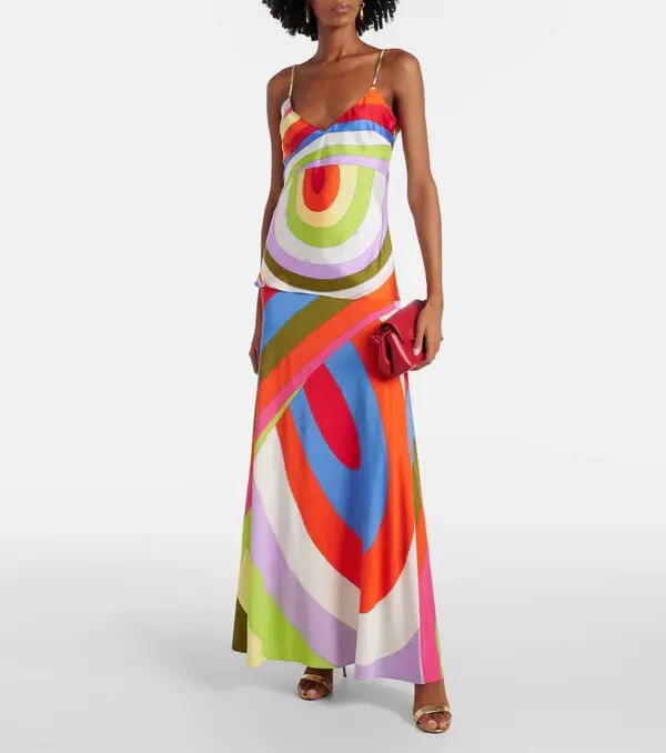 Emilio Pucci Iride Printed Maxi Skirt - Multicoloured