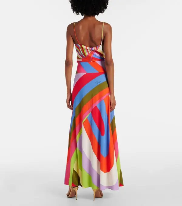 Emilio Pucci Iride Printed Maxi Skirt