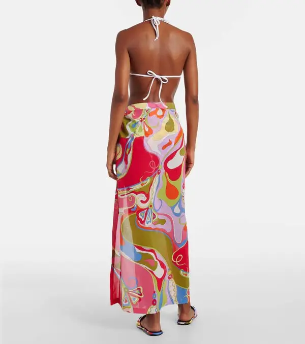 Emilio Pucci Orchidee Cotton Muslin Beach Cover-up - Multicoloured