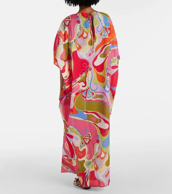 Emilio Pucci Orchidee Cotton Muslin Kaftan