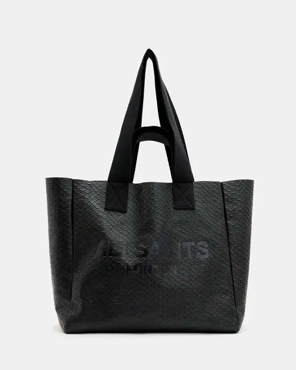 ALLSAINTS Izzy Logo Leather Tote Bag