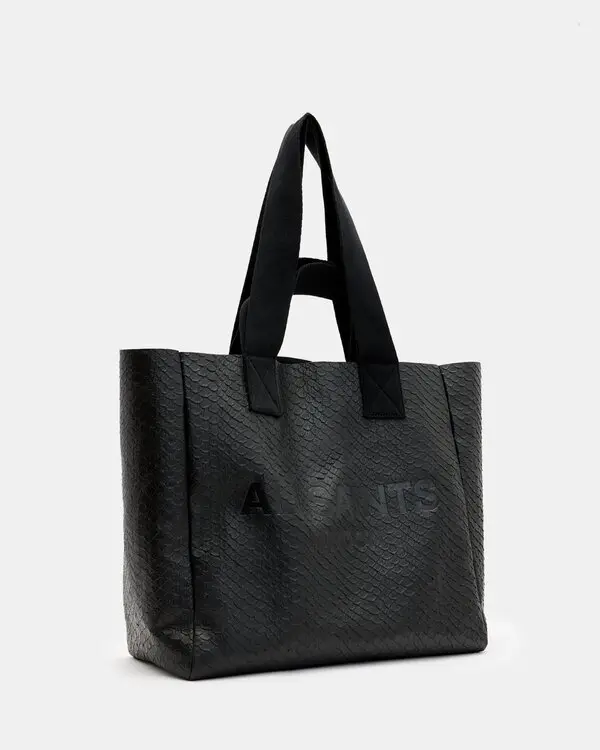 ALLSAINTS Izzy Logo Leather Tote Bag