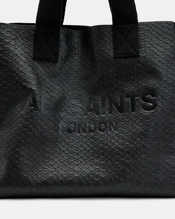 ALLSAINTS Izzy Logo Leather Tote Bag