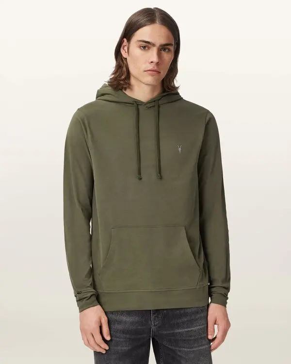 ALLSAINTS Brace Ramskull Pullover Hoodie - Green