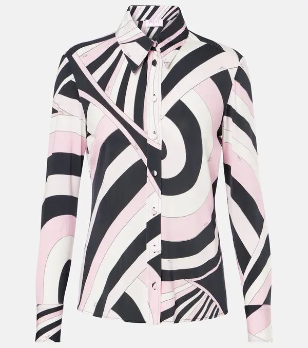 Emilio Pucci Iride Jersey Satin Shirt - Multicoloured