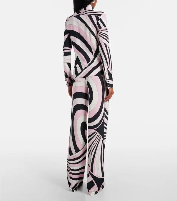 Emilio Pucci Iride Jersey Satin Shirt