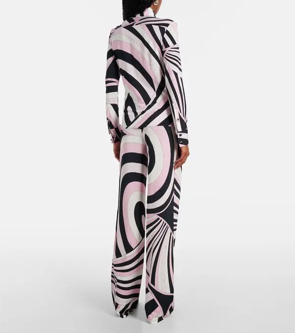 Emilio Pucci Iride Jersey Satin Shirt - Multicoloured