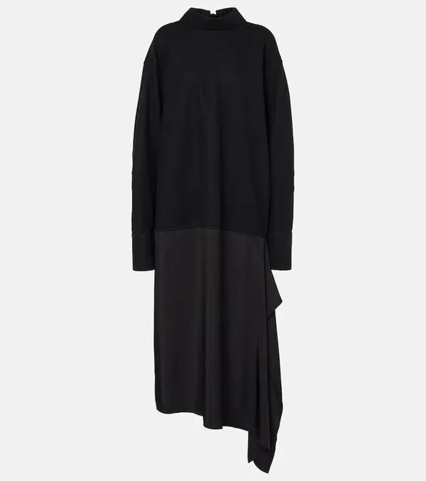 JIL SANDER Convertible Wool Midi Dress
