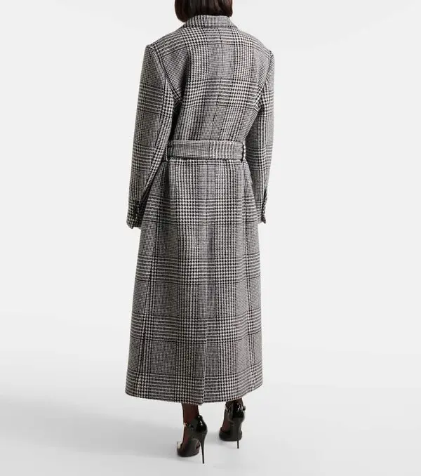 Dolce & Gabbana Houndstooth Wool-blend Coat