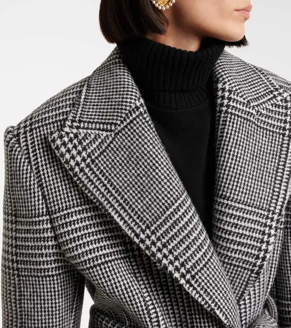Dolce & Gabbana Houndstooth Wool-blend Coat