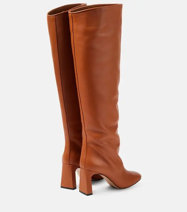SOULIERS MARTINEZ Roberta Leather Knee-high Boots - Brown