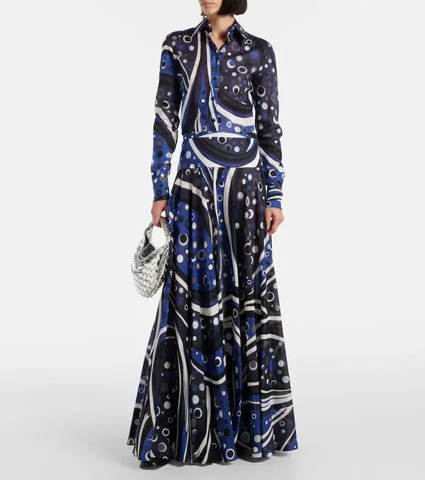 Emilio Pucci Fontane Printed Cotton Muslin Shirt - Multicoloured