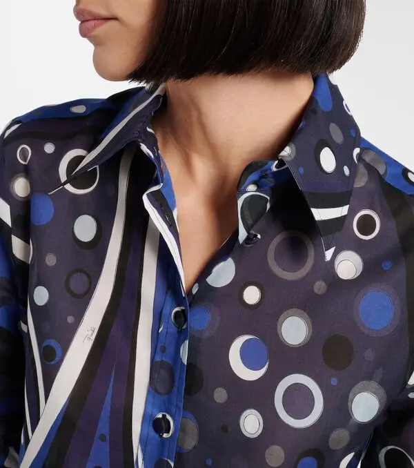 Emilio Pucci Fontane Printed Cotton Muslin Shirt - Multicoloured