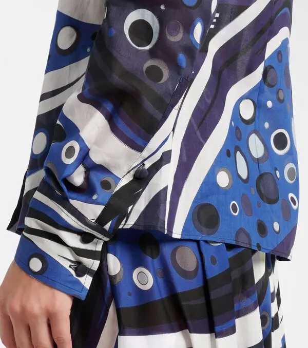 Emilio Pucci Fontane Printed Cotton Muslin Shirt - Multicoloured