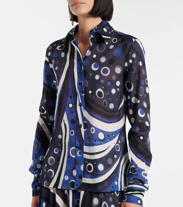 Emilio Pucci Fontane Printed Cotton Muslin Shirt - Multicoloured