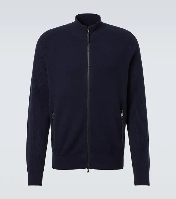 Bogner Dexter Wool And Cashmere Zip-up Sweater