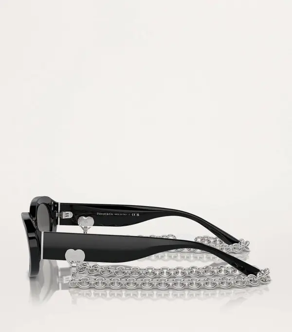 Tiffany & Co. Oval Chain Sunglasses - Black