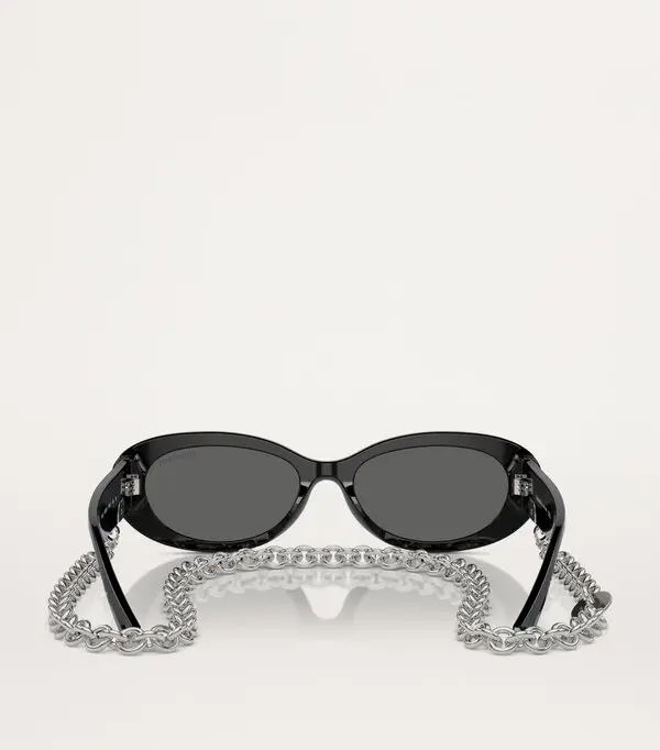 Tiffany & Co. Oval Chain Sunglasses - Black